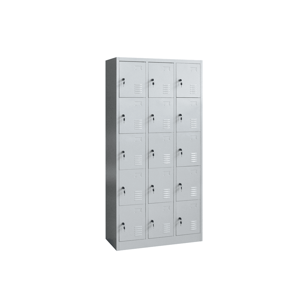 15 Swing Doors Steel Locker LK-19 Grey + White: Organize and Secure ...