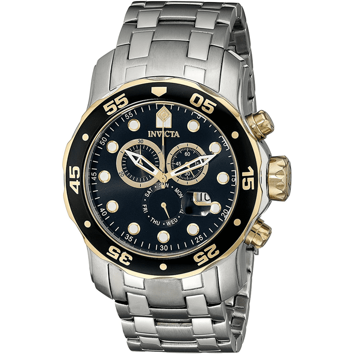 Invicta Men's 80039, Pro Diver Chronograph Watch With Stainless Steel ...