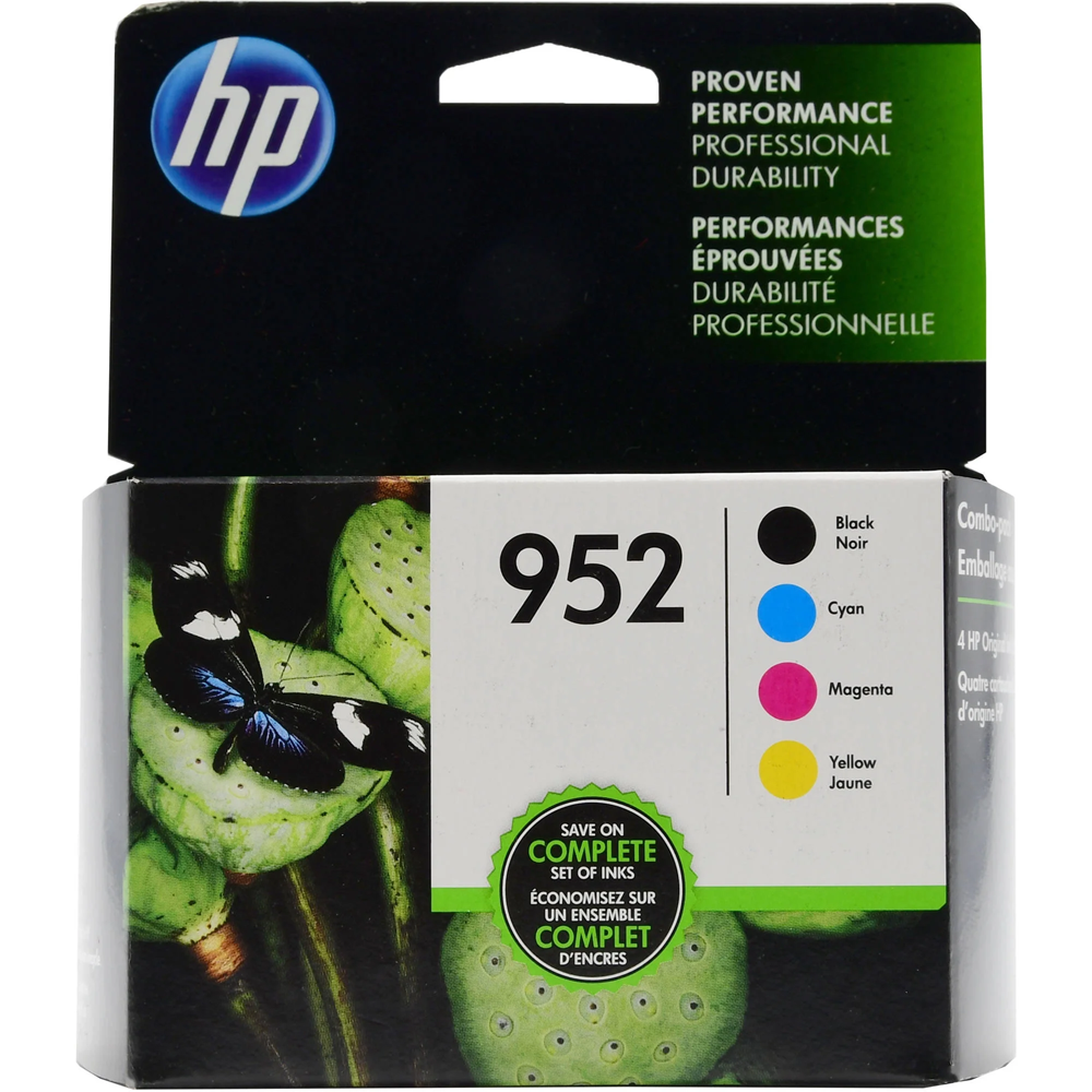 HP 952 Ink Cartridges - Cyan, Magenta, Yellow, Black (4-Pack): High ...
