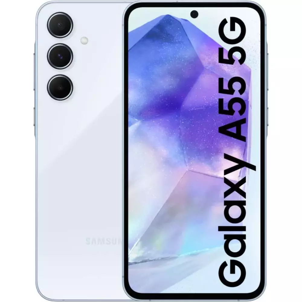 Samsung Galaxy A55 5G, 128GB, 8GB RAM, Blue: this sleek device ensures ...