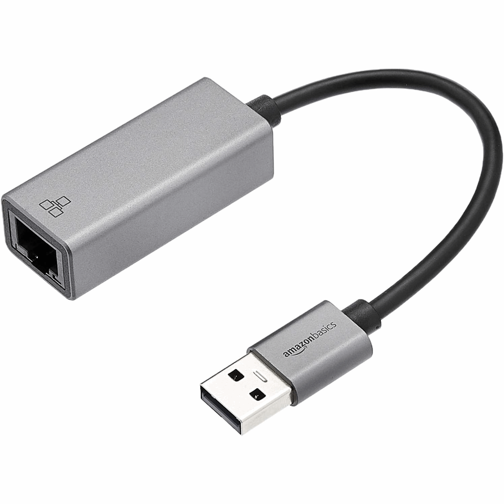 Amazon Basics Aluminum USB to Ethernet Gigabit Adapter | Smart ...