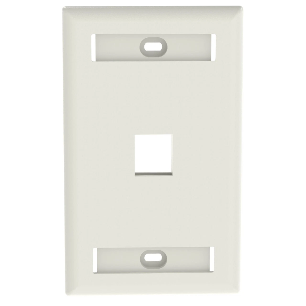Panduit NK 1-Gang 1-Port Faceplate with Label, Off White: for Easy ...