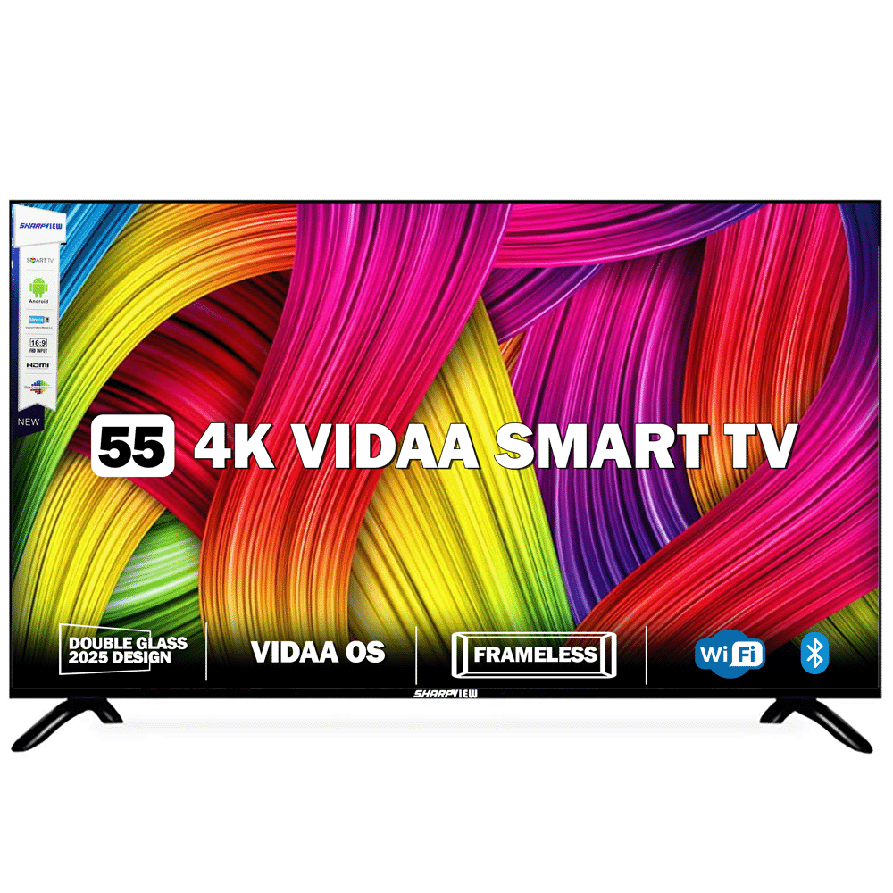 SharpView 55" 4K Smart TV SV552SCXDG – Doubleglass LED Display with ...
