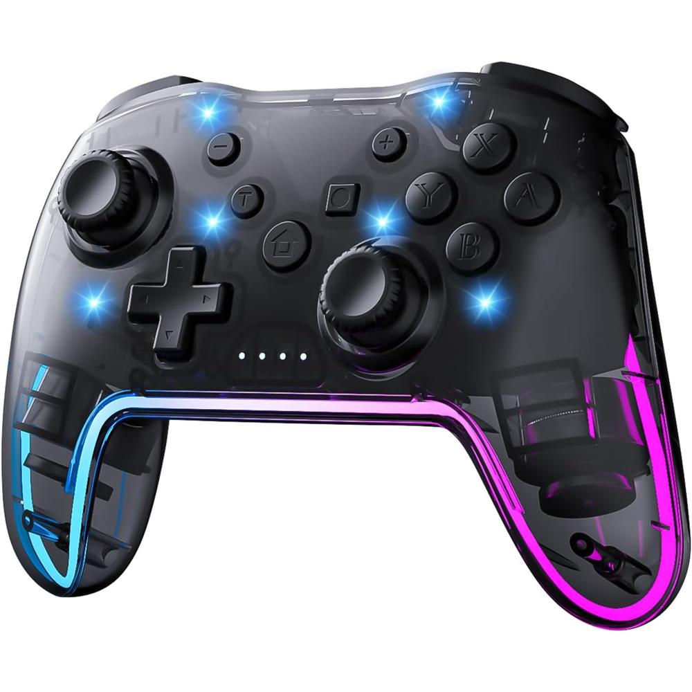 RGB Wireless Controller: Transparent Black, Ergonomic Design | Smart ...